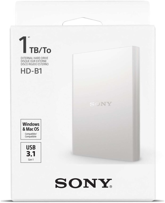 Sony 1TB HD-B1 External Hard Disk USB 3.1 | Computer Solution