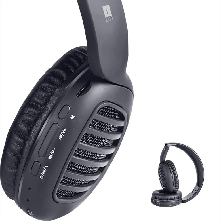 iball Decible Bluetooth Headphone with Mic (Black Edition) with Alexa ...