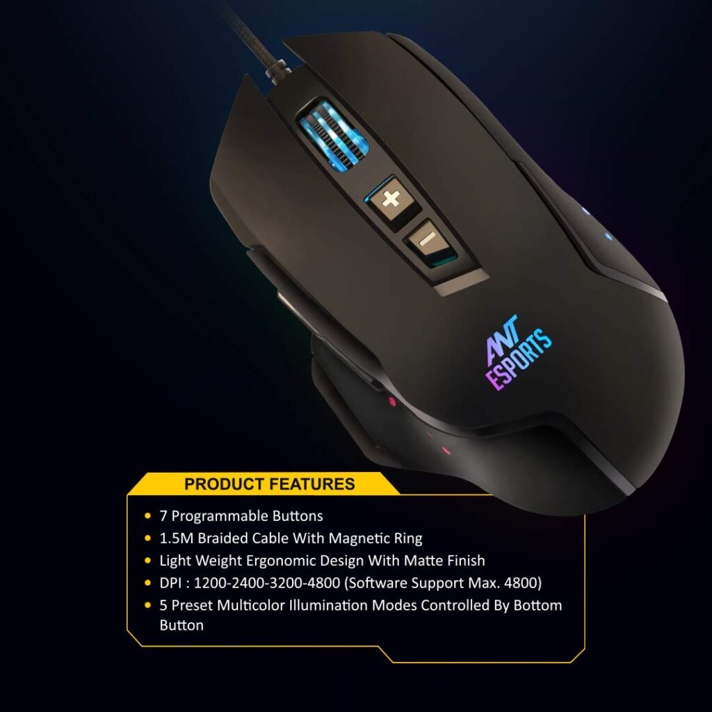 Ant Esports GM300 4800 DPI Optical Sensor Mouse | Computer Solution