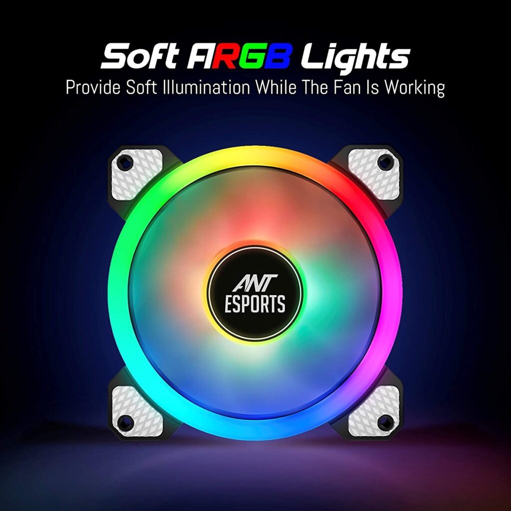 Ant Esports Superflow 120 KIT ARGB Case Fan/Cooler Pack of 3 ARGB Fan ...