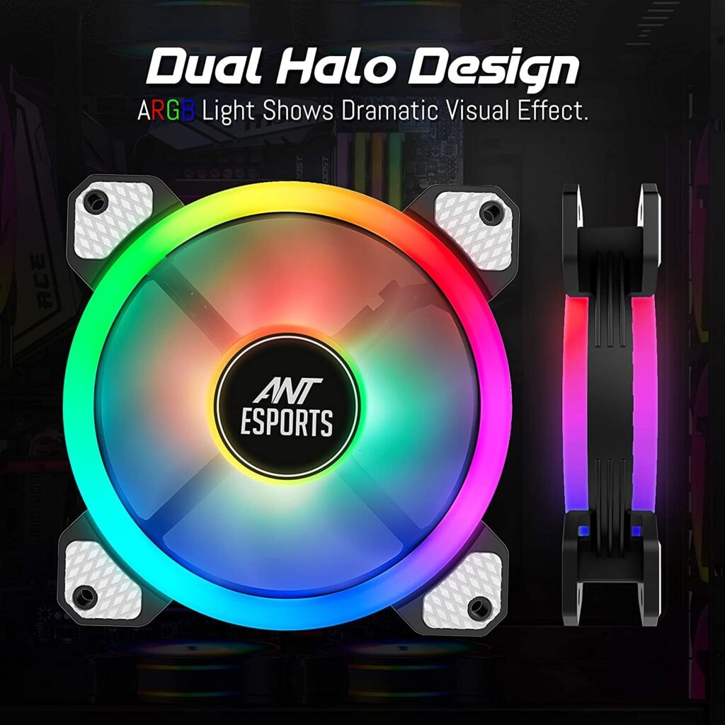 Ant Esports Superflow 120 KIT ARGB Case Fan/Cooler Pack of 3 ARGB Fan ...