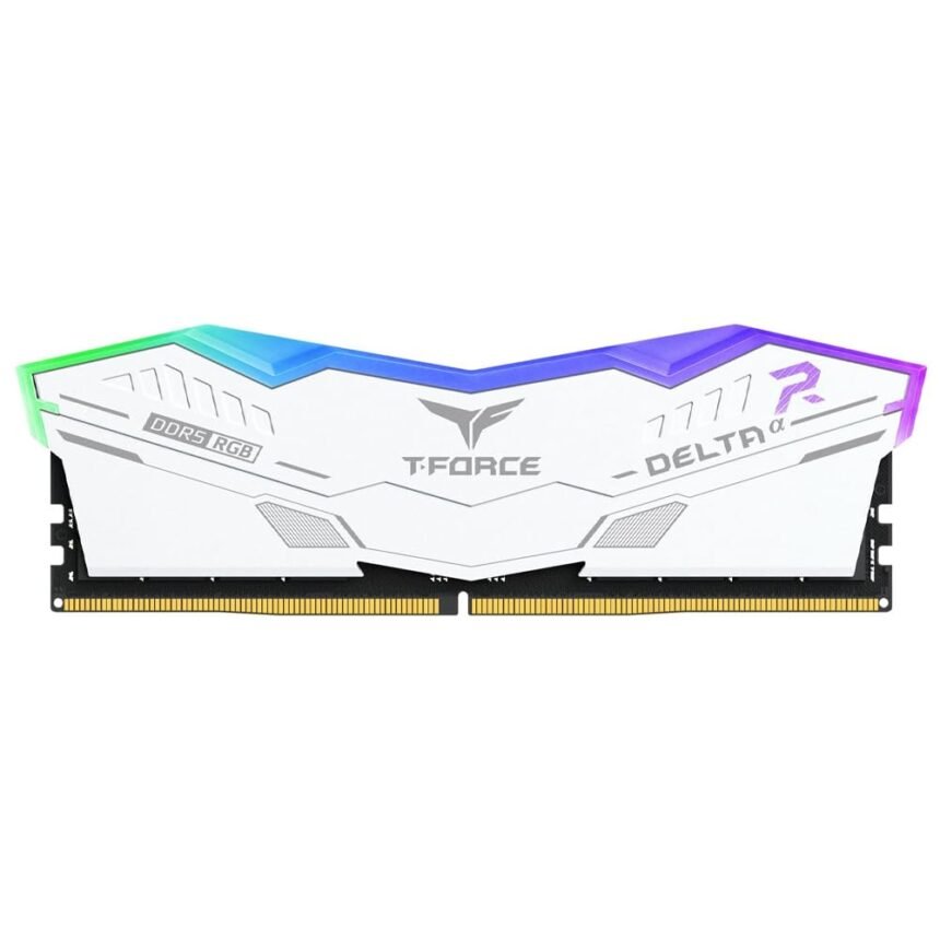 TeamGroup T-Force Delta RGB WHITE 16GB (16GBx1) DDR5 6000MHz Desktop ...